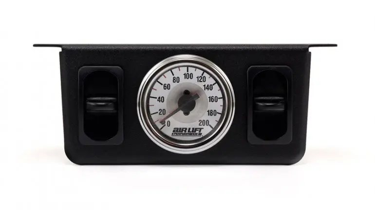 Airlift Dual Needle Gauge with two paddle switches- 200 PSI | Universal Air